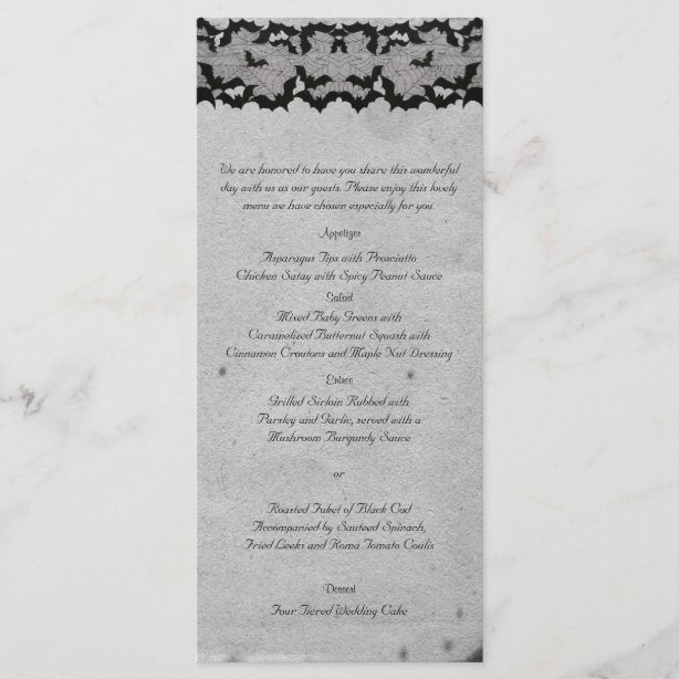 Gothic Menus | Zazzle.ca