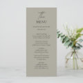 Elegant Neutral Wedding Reception Menu | Zazzle