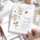 Elegant Print Pressed Pastel Style Flowers Wedding Invitation | Zazzle