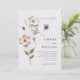 Elegant Print Pressed Pastel Style Flowers Wedding Invitation | Zazzle