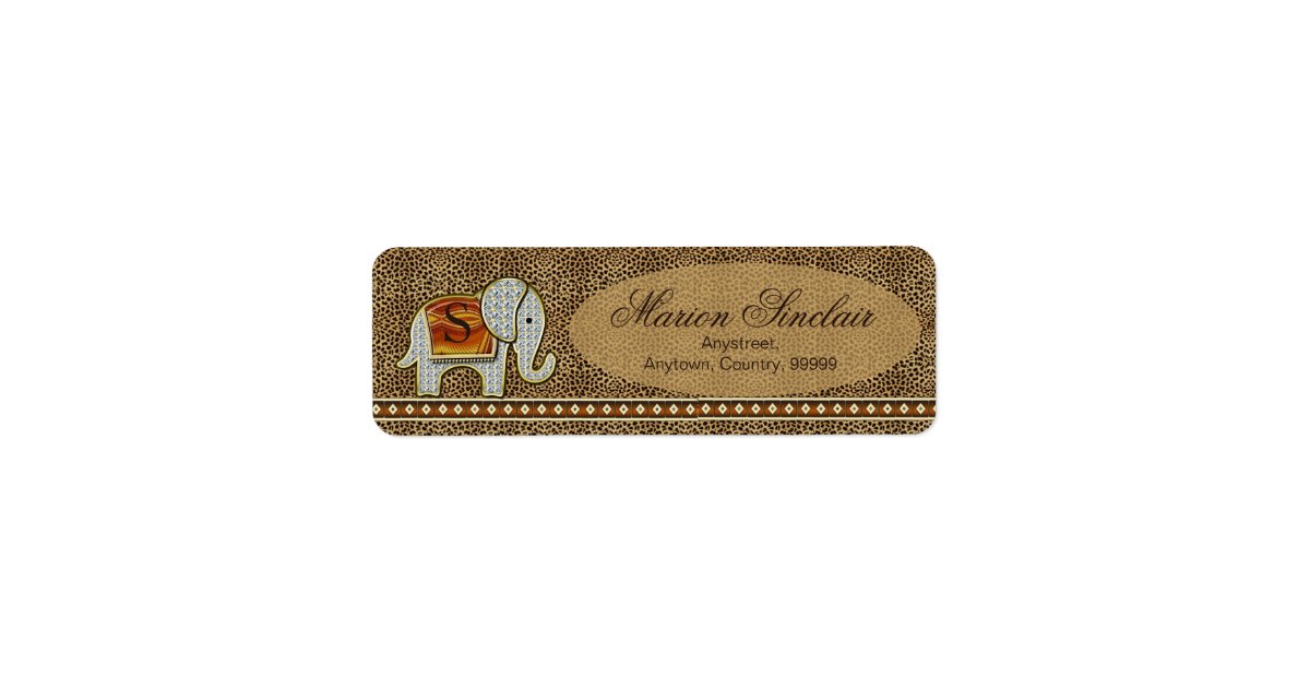 Elephant Walk Monogram Cheetah ID390 | Zazzle