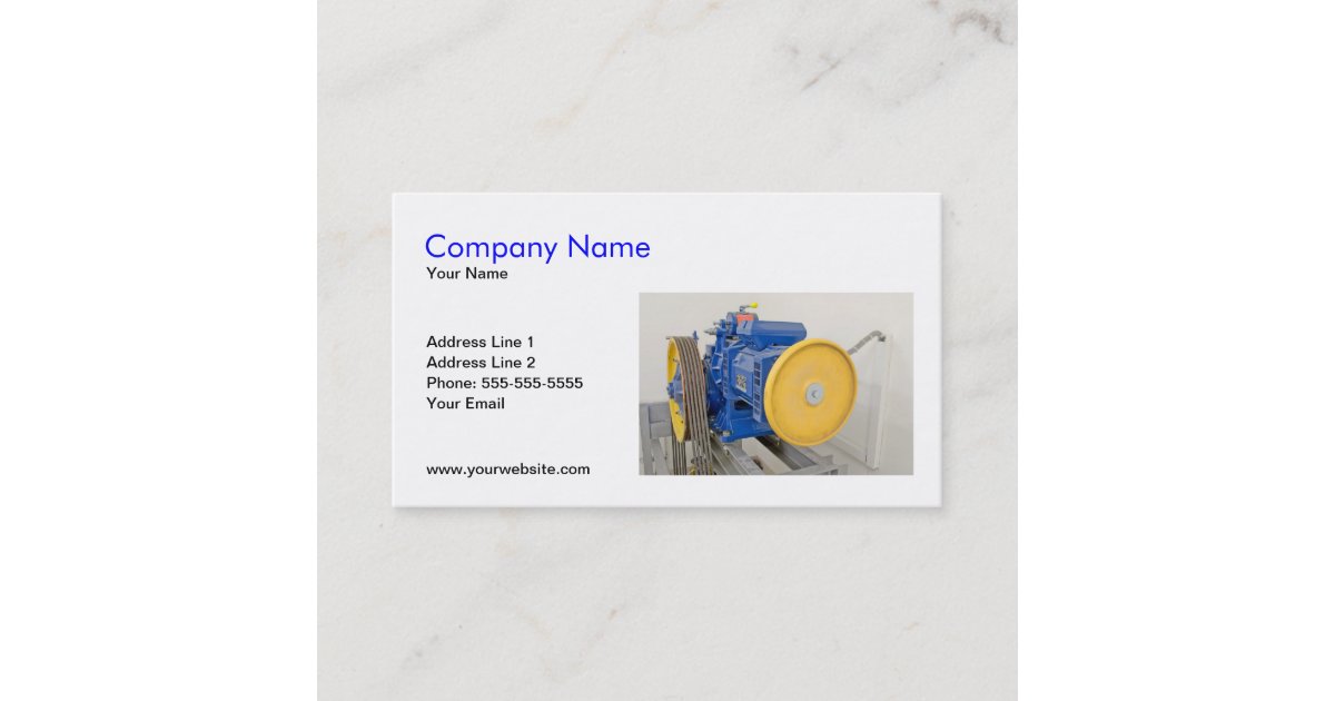 Elevator Engine Business Card Template | Zazzle