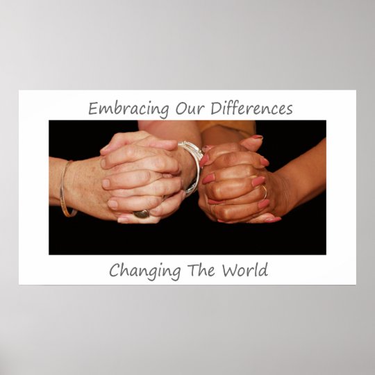 Embracing Our DIfferences Poster | Zazzle.ca