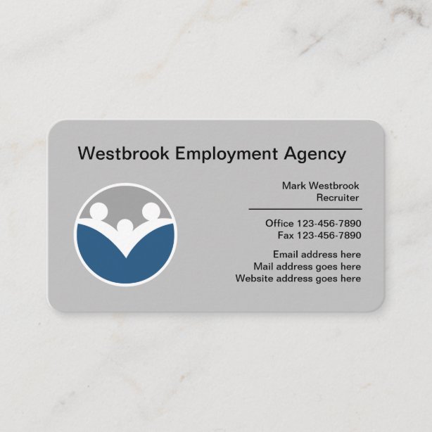 Employment Agency Business Cards & Profile Cards | Zazzle CA