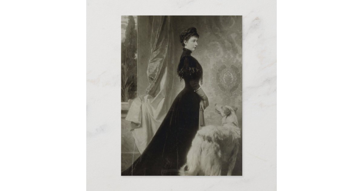 Empress Elisabeth - Sissi with dog #022H Postcard | Zazzle