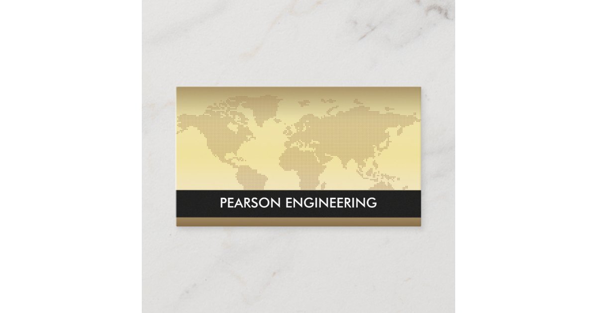 Engineering Technical World Map Business Card | Zazzle
