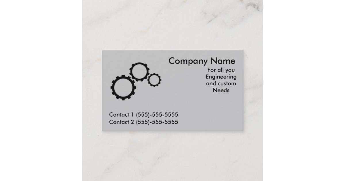 Engineering Template Business Card | Zazzle