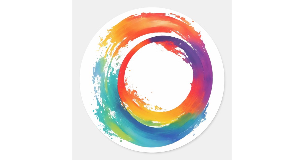 Enso circle classic round sticker | Zazzle