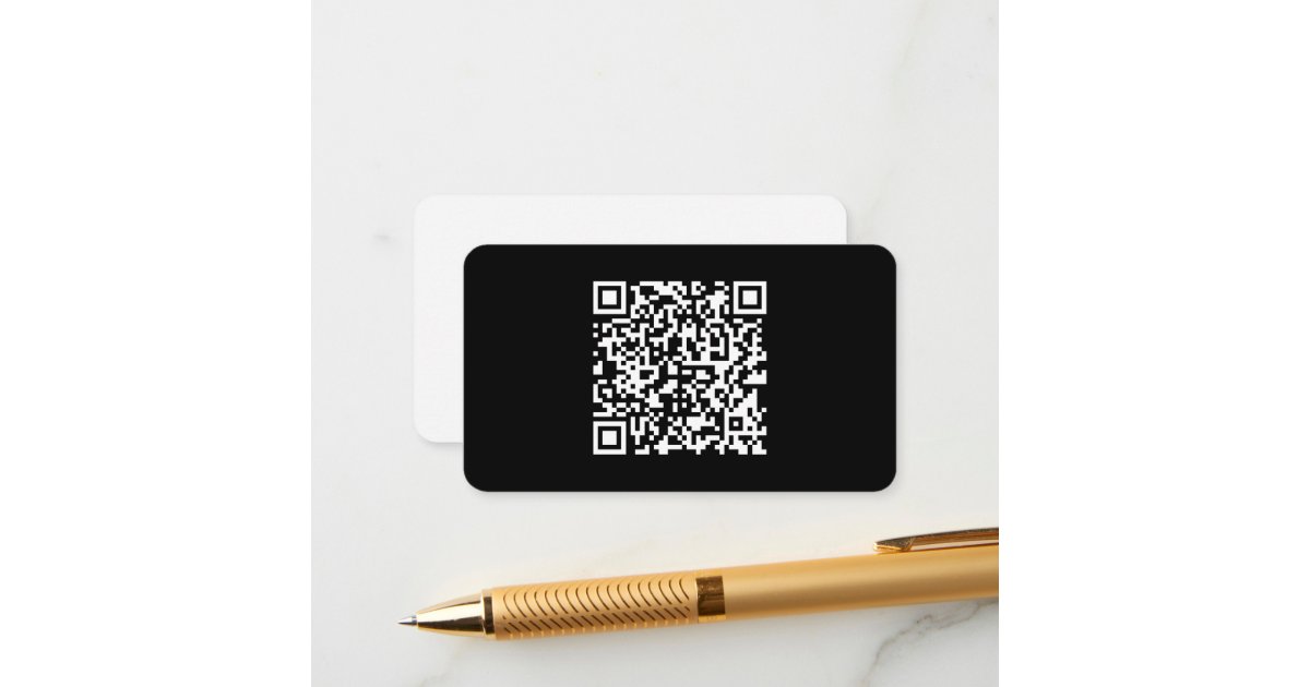 Enter URL & Create Scannable QR Code | Black White Enclosure Card | Zazzle