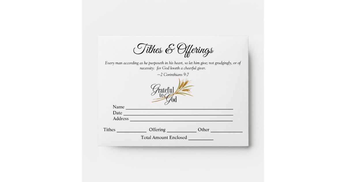 Enveloppes de dîmes et d'offrandes | Zazzle.ca