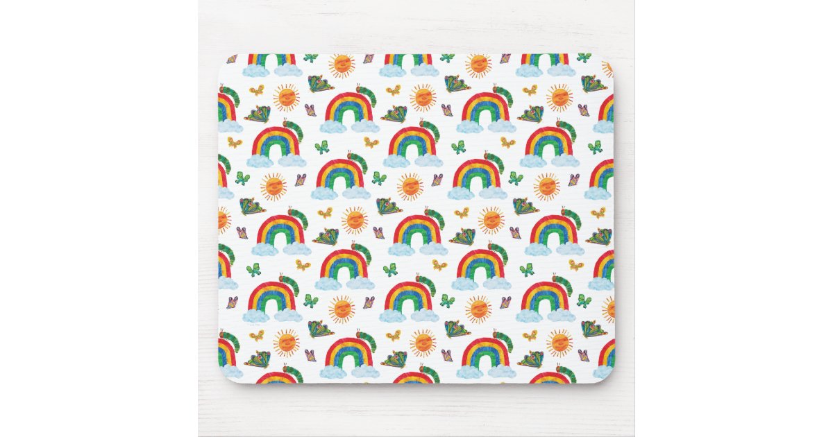 Eric Carle | Caterpillar Rainbow Butterfly Pattern Mouse Pad | Zazzle