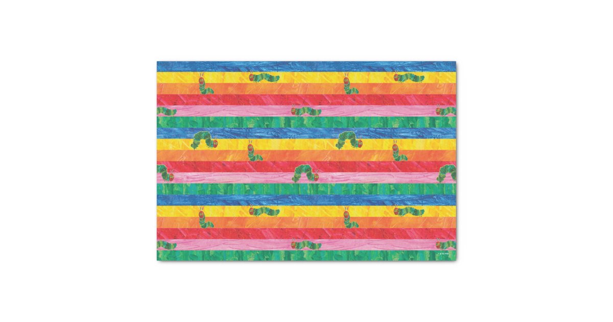 Eric Carle | Caterpillar Rainbow Stripe Pattern Tissue Paper | Zazzle