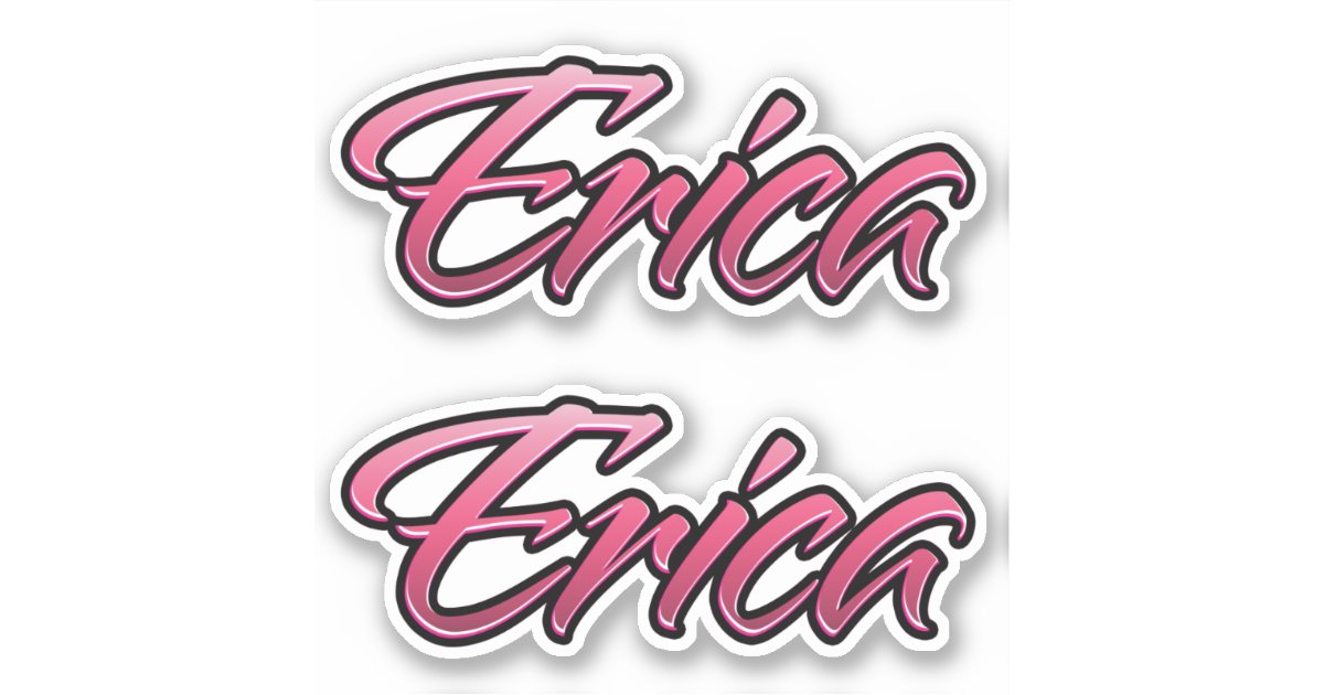 Erica faded pink sticker Sticker Stickerset | Zazzle