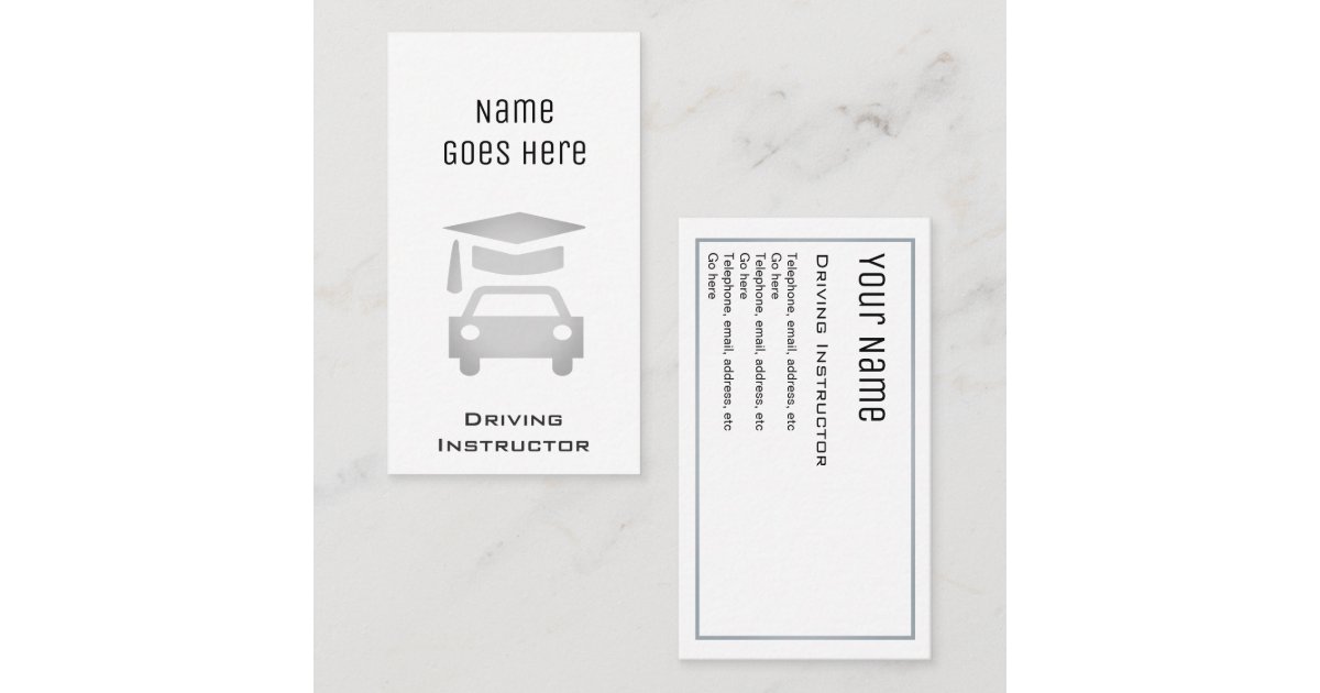 "Essential" Driving Instructor Business Cards | Zazzle