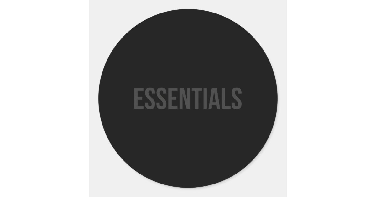 Essentials Classic Round Sticker | Zazzle