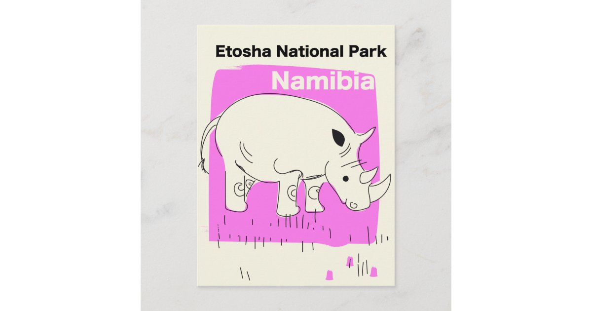 Etosha National Park, Namibia Postcard | Zazzle