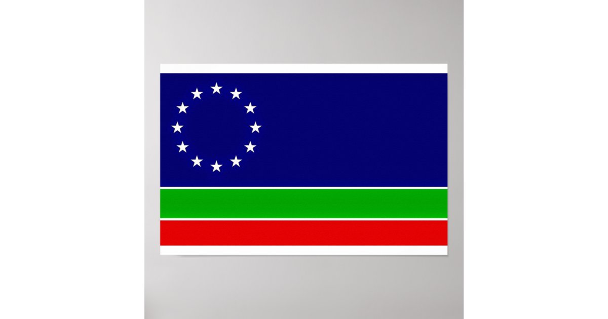 Eurasia flag Europe Asia Continent Poster | Zazzle