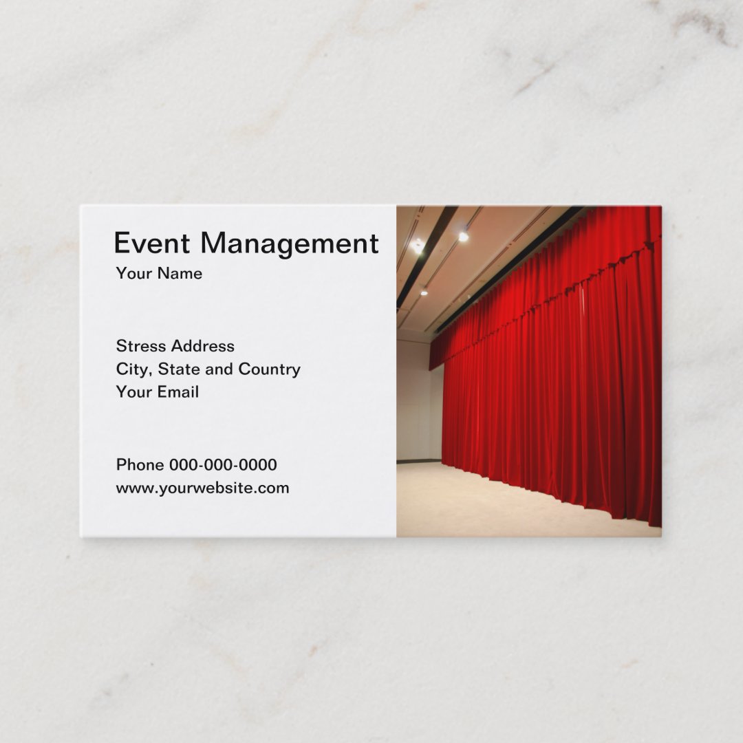 Event Management Business Card | Zazzle