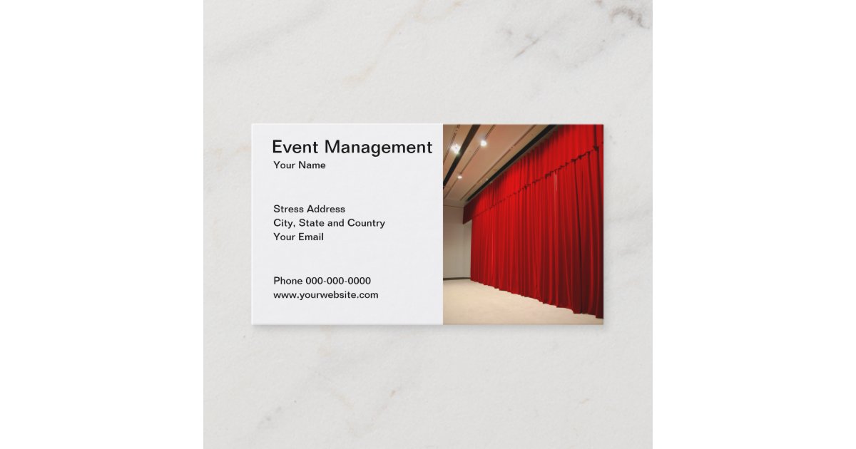 Event Management Business Card | Zazzle