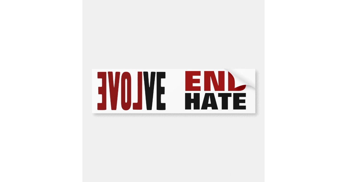 Evolve with LOVE Bumper Sticker | Zazzle