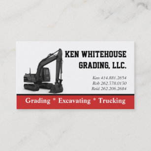 Excavation Business Cards & Profile Cards | Zazzle CA