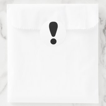 Exclamation Point Sticker | Zazzle