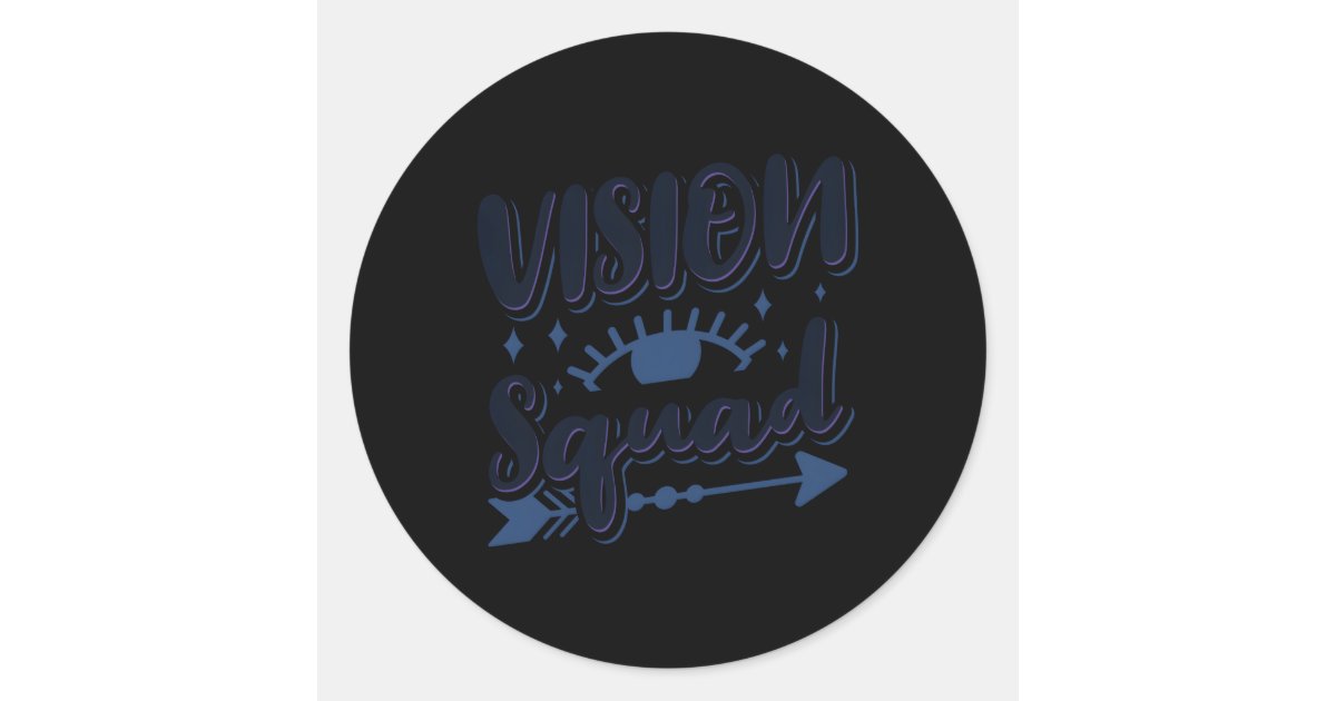 Eye Doctor Eyeglasses Optometrist Vision Squad Classic Round Sticker ...