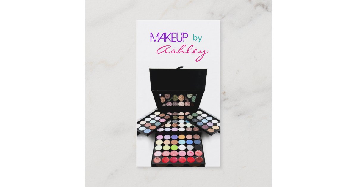 Face Paint Palette and Brushes - Makeup Artist Business Card | Zazzle