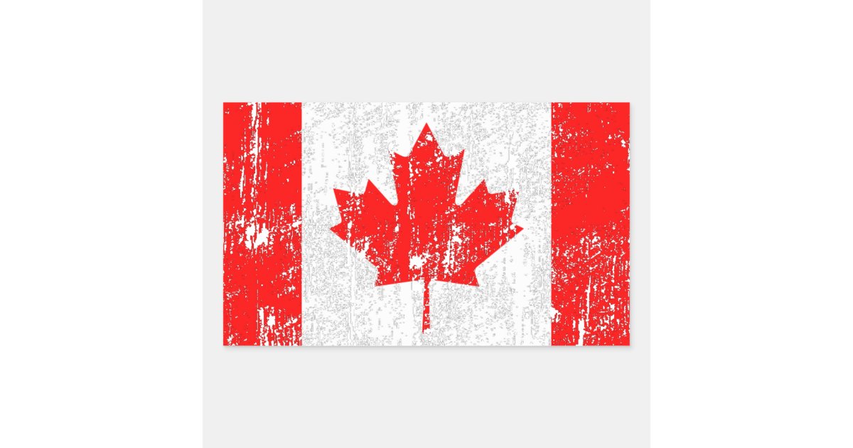 Faded Flag Of Canada Sticker | Zazzle.ca