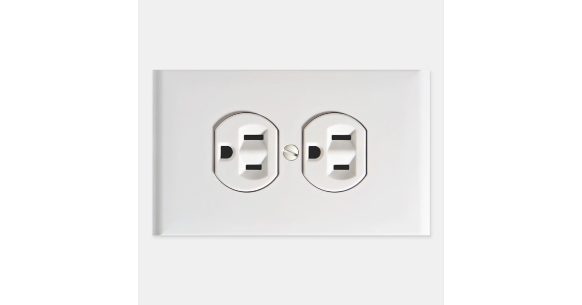 Fake Electrical Outlet Sticker | Zazzle.ca