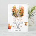 Fall in Love Forest in the Fall QR Code Wedding Invitation | Zazzle