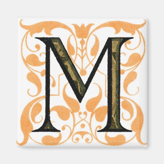 Fancy Letter M - Magnet | Zazzle.ca