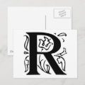 Fancy Letter R Postcard | Zazzle