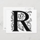 Fancy Letter R Postcard | Zazzle