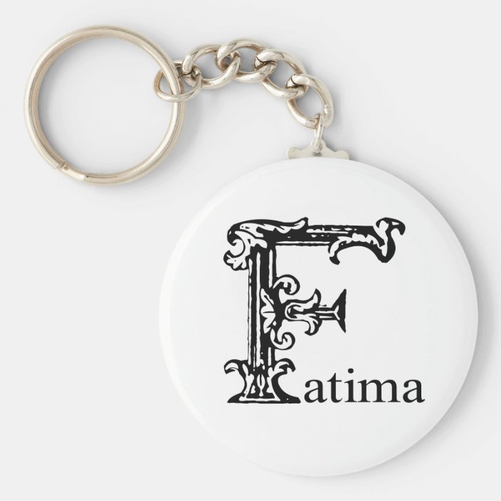 Fancy Monogram: Fatima Keychain | Zazzle.ca