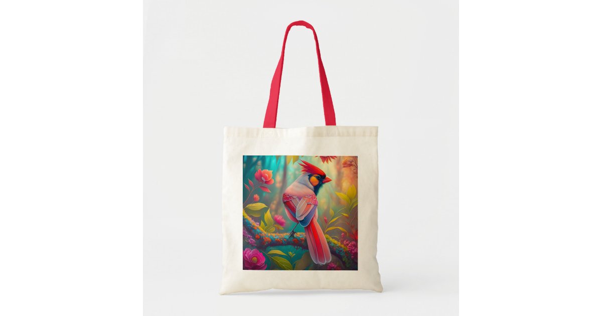 Fantasy Birds Male Cardinal Tote Bag | Zazzle
