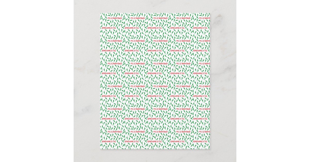 Feliz Navidad Chile Pepper Scrapbook Paper | Zazzle