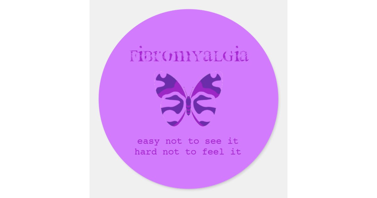 Fibromyalgia Awareness Purple Butterfly Stickers | Zazzle