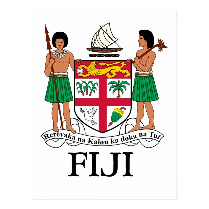 FIJI - emblem / flag / coat of arms / symbol Postcard | Zazzle.ca
