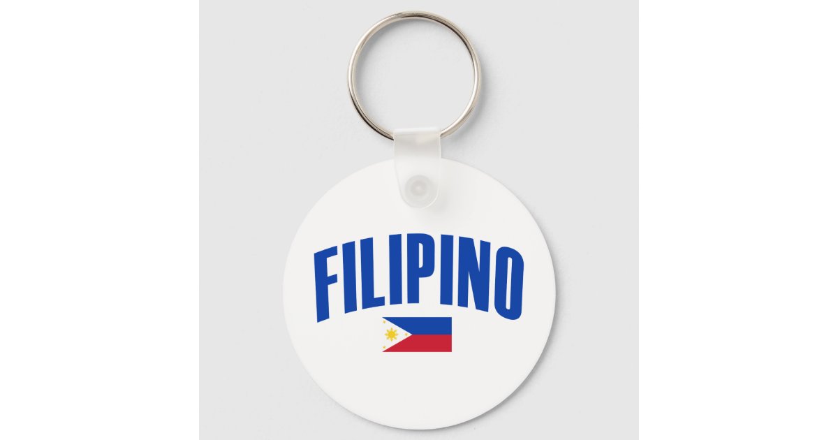 Filipino Philippine Flag Keychain | Zazzle