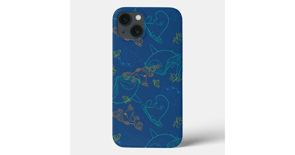 Finding Dory Sketch Navy Pattern Case-Mate iPhone Case | Zazzle