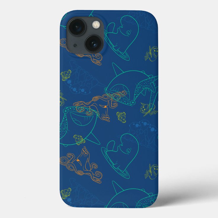 Finding Dory Sketch Navy Pattern Case-Mate iPhone Case | Zazzle