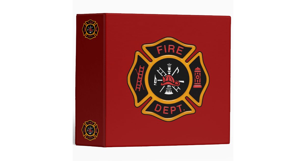 Fire Department Badge Binder | Zazzle