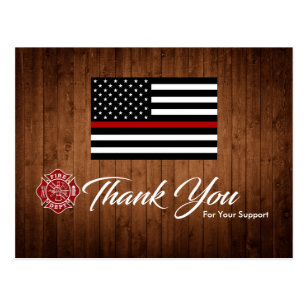 Firefighter Thank You Cards | Zazzle CA