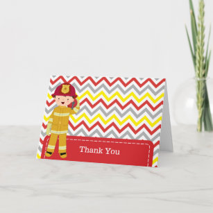 Firefighter Thank You Cards | Zazzle CA
