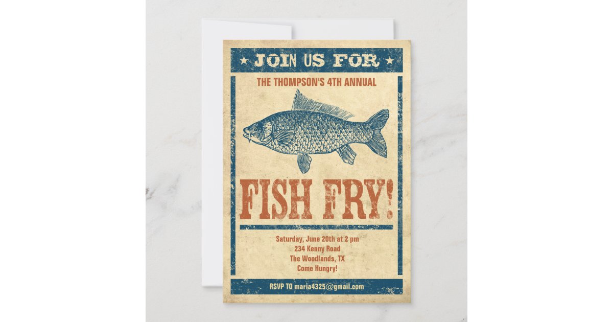 Fish Fry Invitations | Zazzle