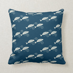 Fish Pattern Pillows & Cushions | Zazzle CA