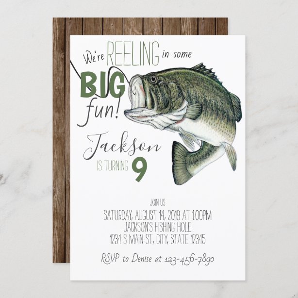 Bass Fishing Invitations | Zazzle CA