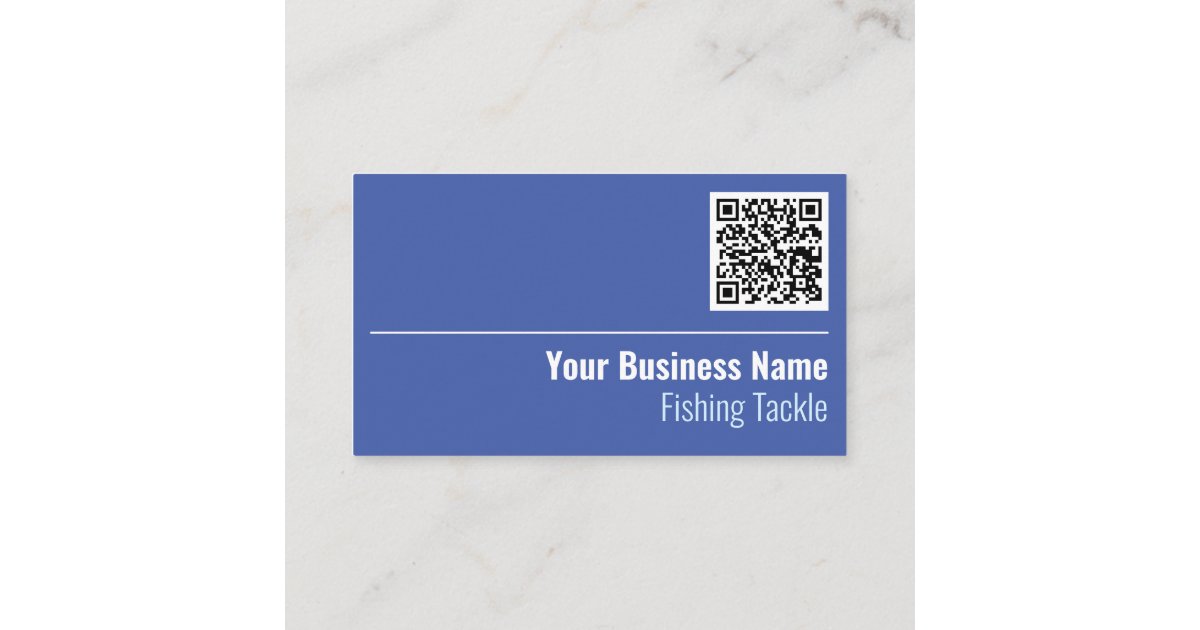 Fishing Tackle QR Code Business Card | Zazzle