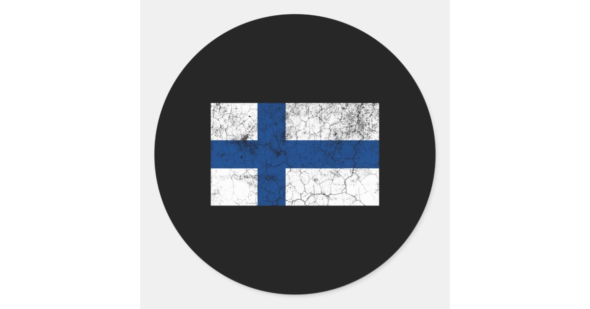 Flag Of Finland Finnish Flag Classic Round Sticker | Zazzle